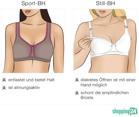 Vorteile von Sport-BH und Still-BH