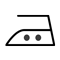 Textilpflegesymbol: Bügeln Mittlere Stufe