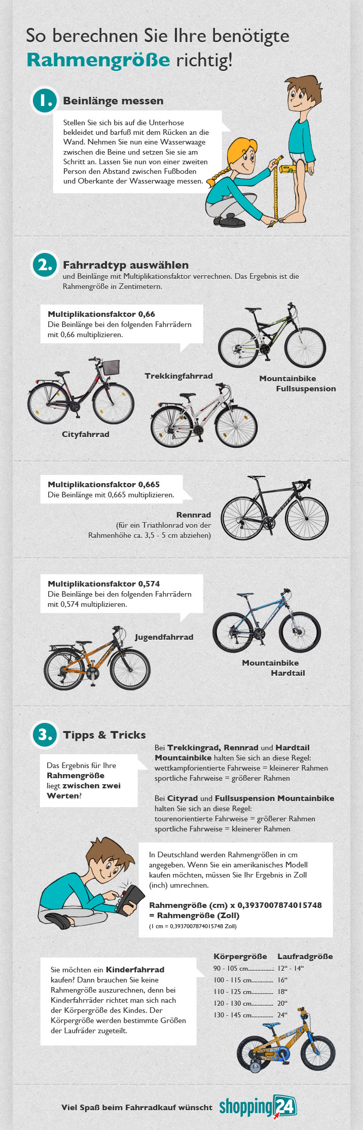fahrrad maße berechnen