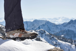 Trekkingstiefel in den Bergen