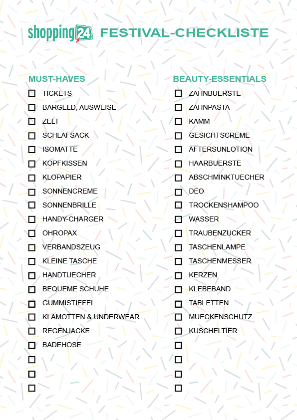 Die ultimative Festival Checkliste so sind Sie