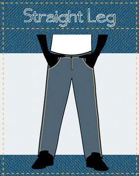 Straight Leg Herrenjeans