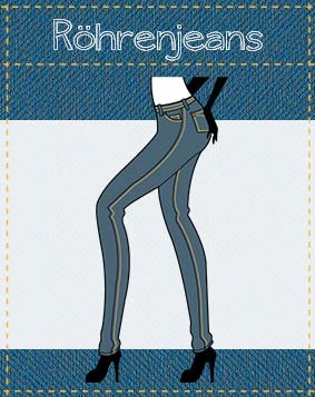 V-Typ Damenjeans