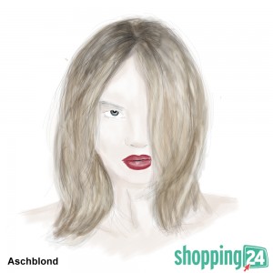 Illustration von Frau mit aschblondem Haar