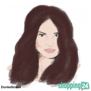 Illustration von Frau mit dunkelbraunem Haar