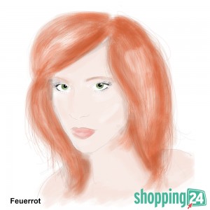 Illustration von Frau mit Feuerrotem Haar