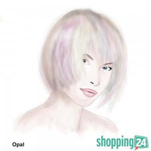 Illustration von Frau mit Opalfarbigem Haar